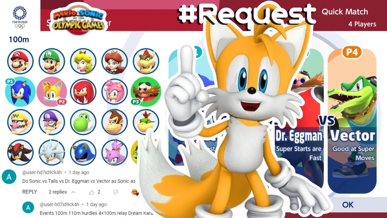 Sonic VS Tails VS Dr. Eggman VS Vector | Gameplay (4 Players) | MARIO ...