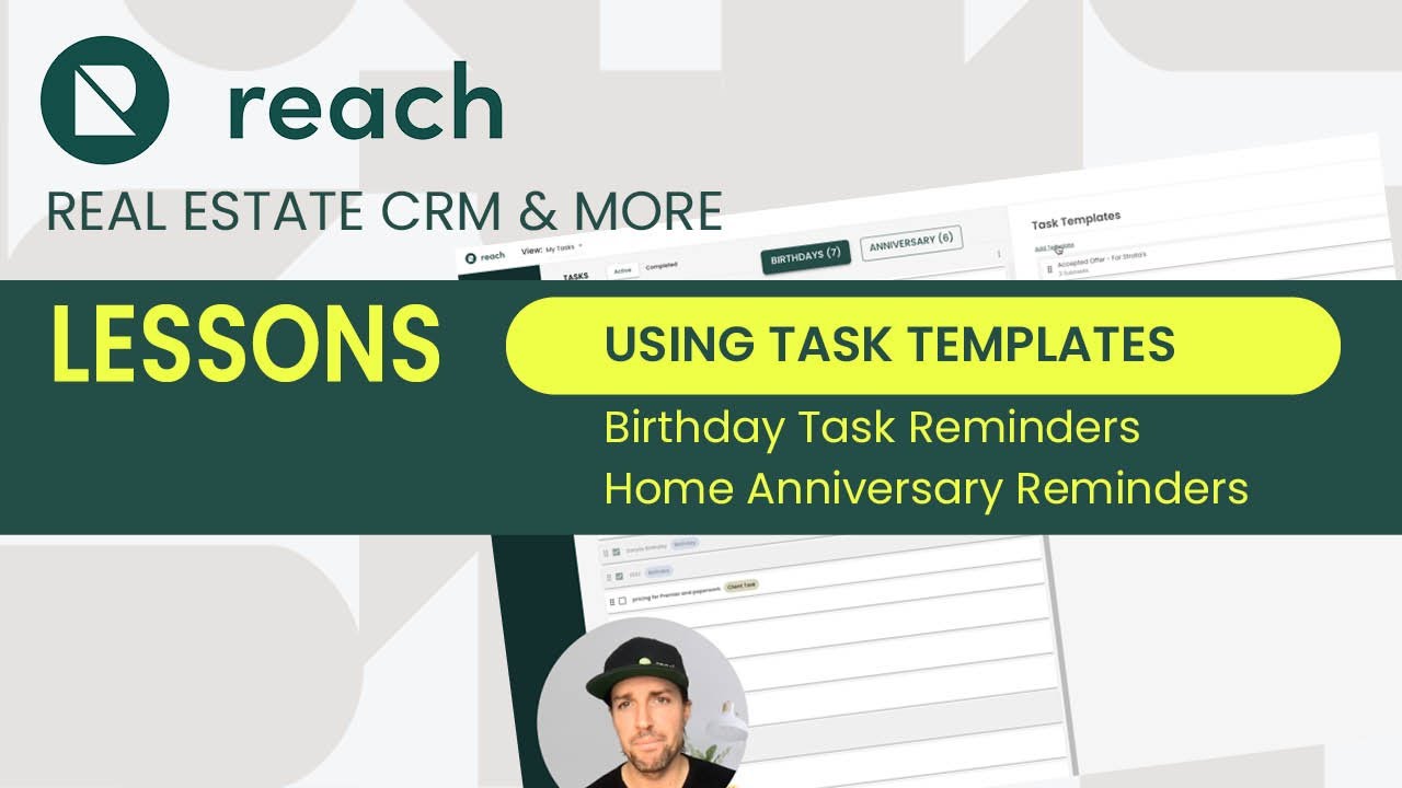 LESSONS | How to setup Task Templates for Birthdays and more - Reach ...