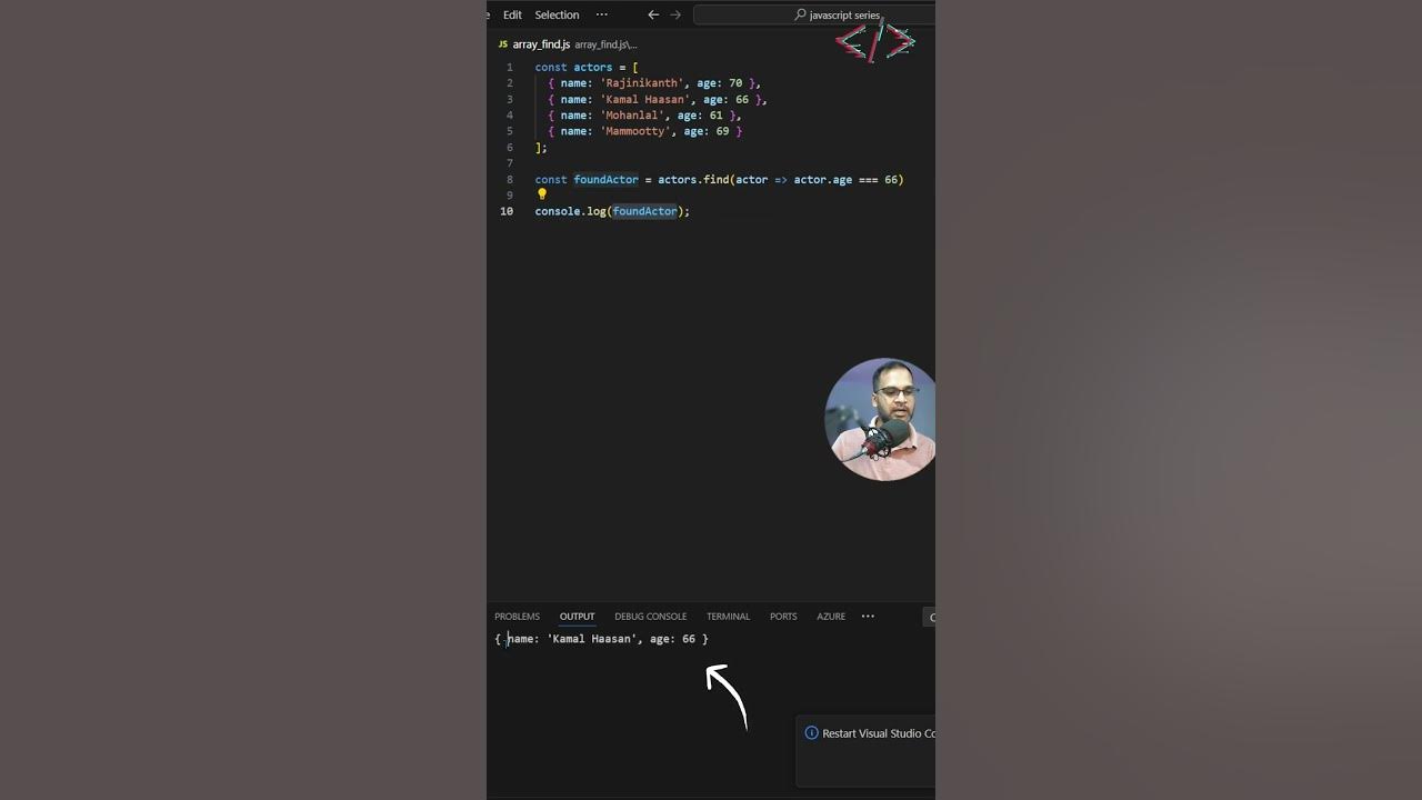 🔍 JavaScript Array Find Method for Conditional Search! 🚀 - YouTube