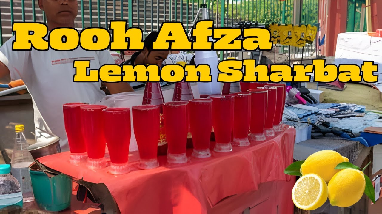 Rooh Afza Lemon Drink | Rooh Afza Lemon Sharbat | Rooh Afza Nimbo Pani ...