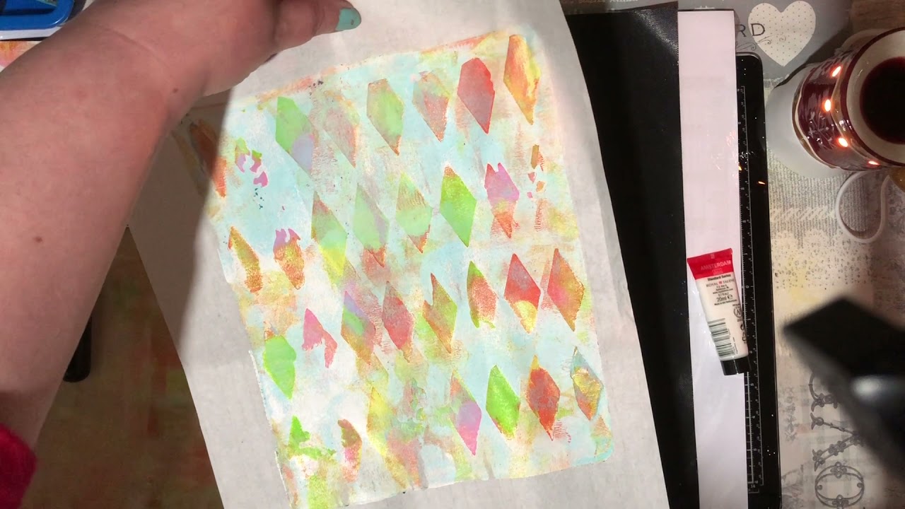 Gelli printing on Rice Paper Let's see What happens - YouTube