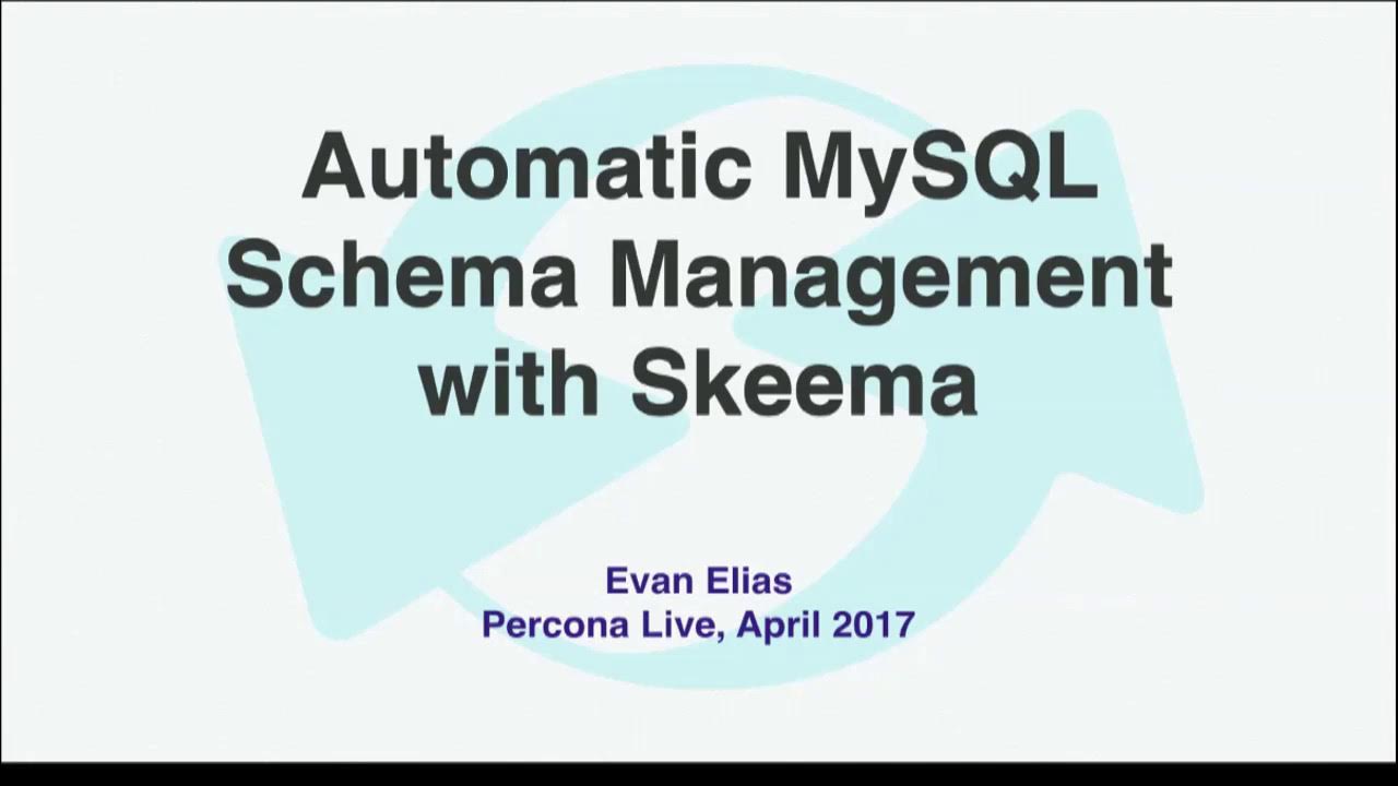 Automatic MySQL schema management with Skeema - YouTube