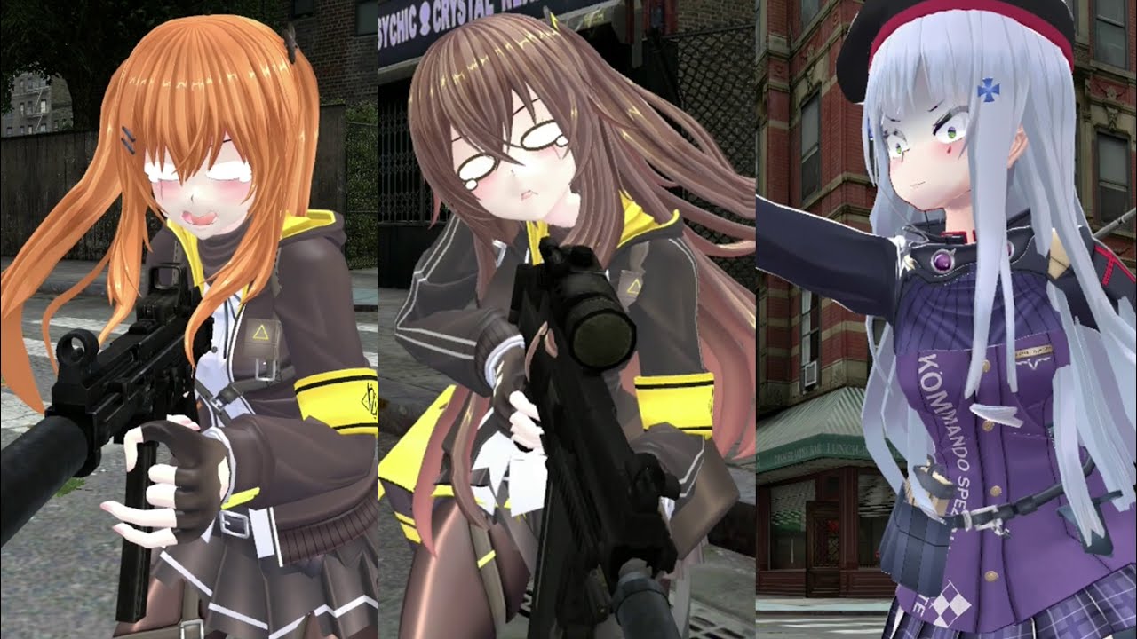 GMod Girls Frontline SNPC's Expressions While Getting Shot - YouTube