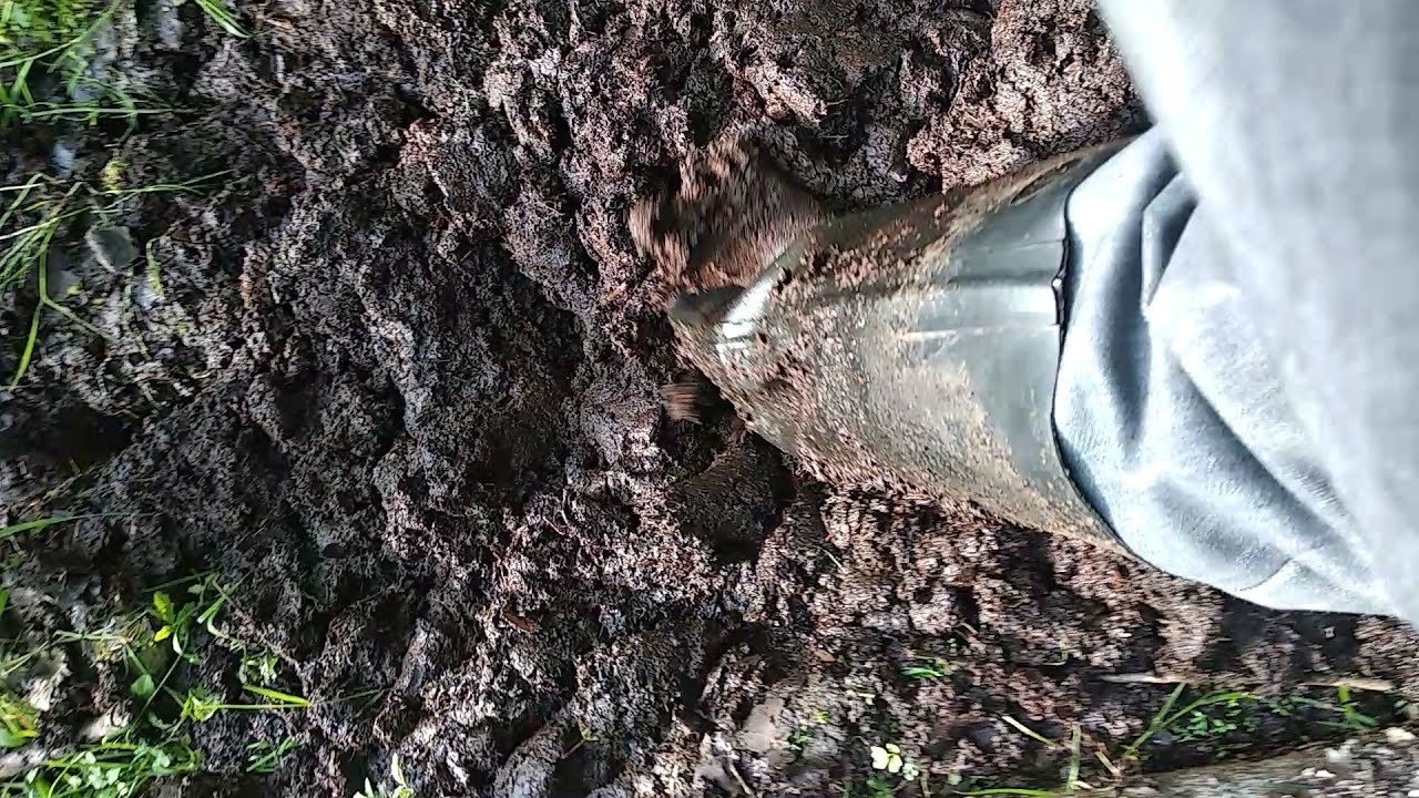 Rubber boots stuck in peat bog (in deep mud) (Part 4) - YouTube