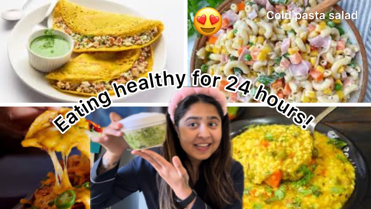 Vlog: Eating healthy for 24 hours! - YouTube