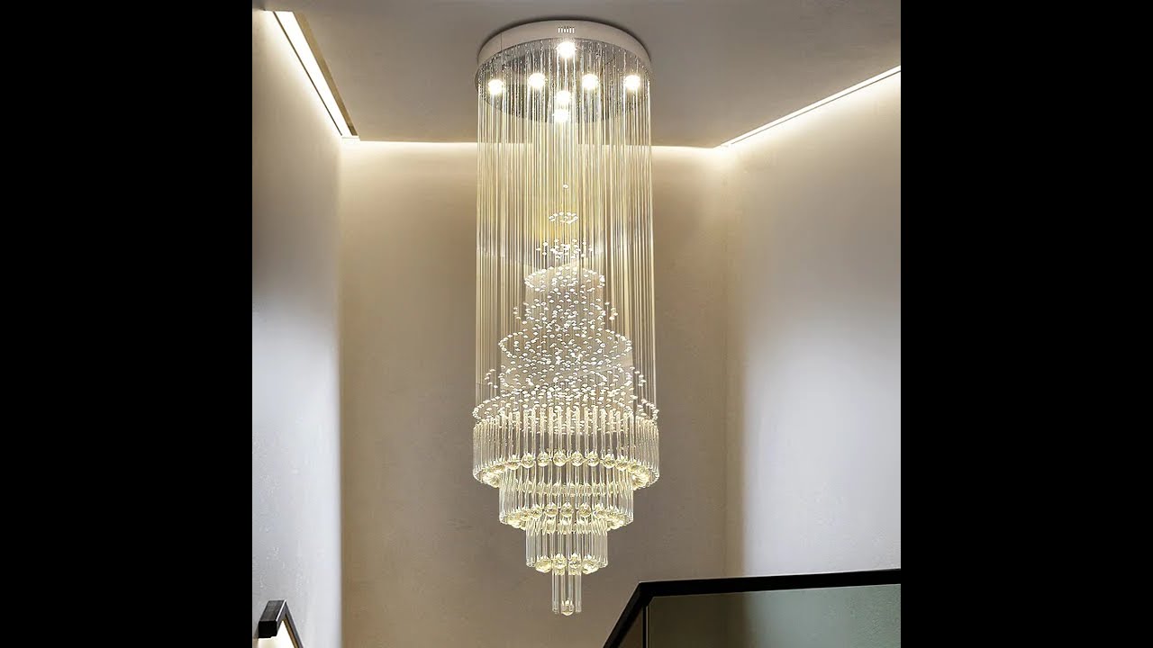 Double Layer Crystal Chandeliers Large Floating Castle Chandelier ...