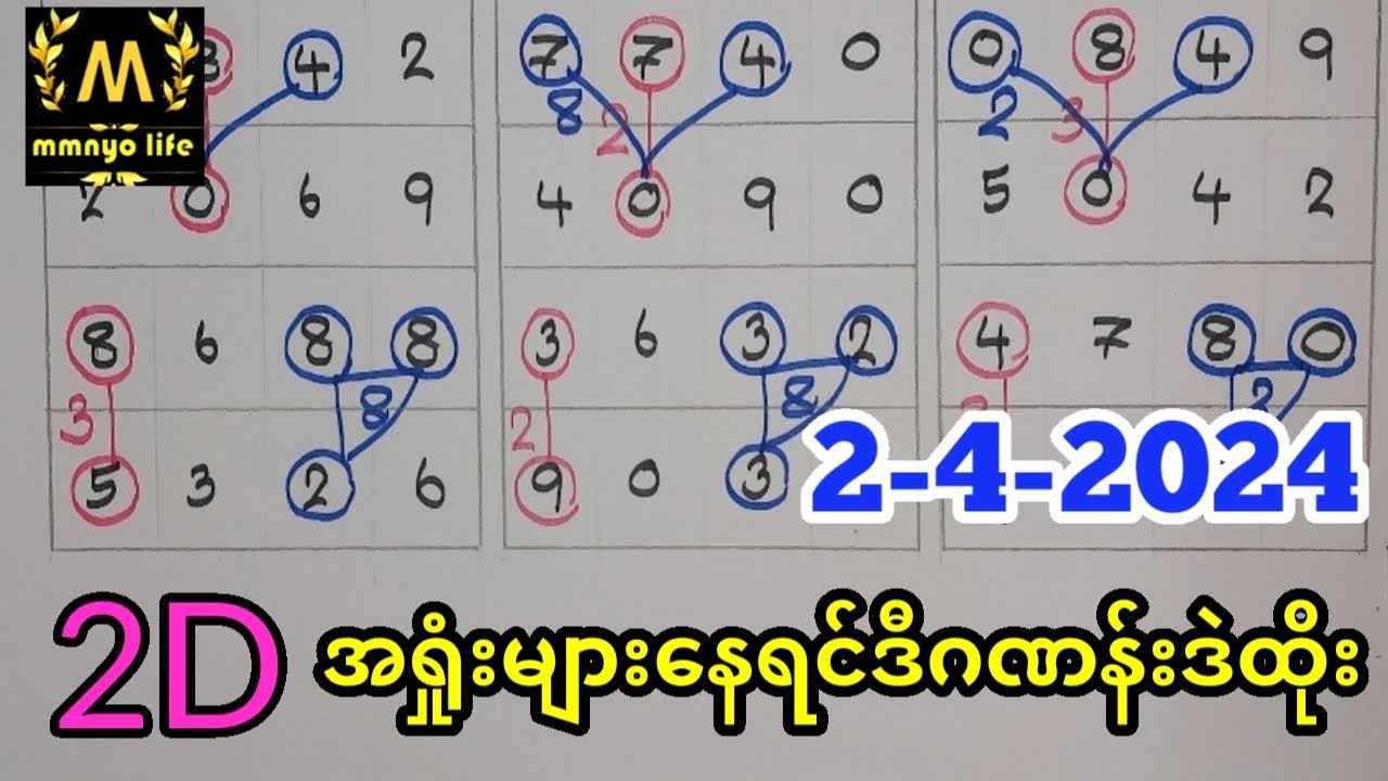2 4 2024 2d ပေါက်ရင်သက်ြန်အလှူလုပ် ဒဲ့ကွက် Mmnyo Life 2d Free Youtube