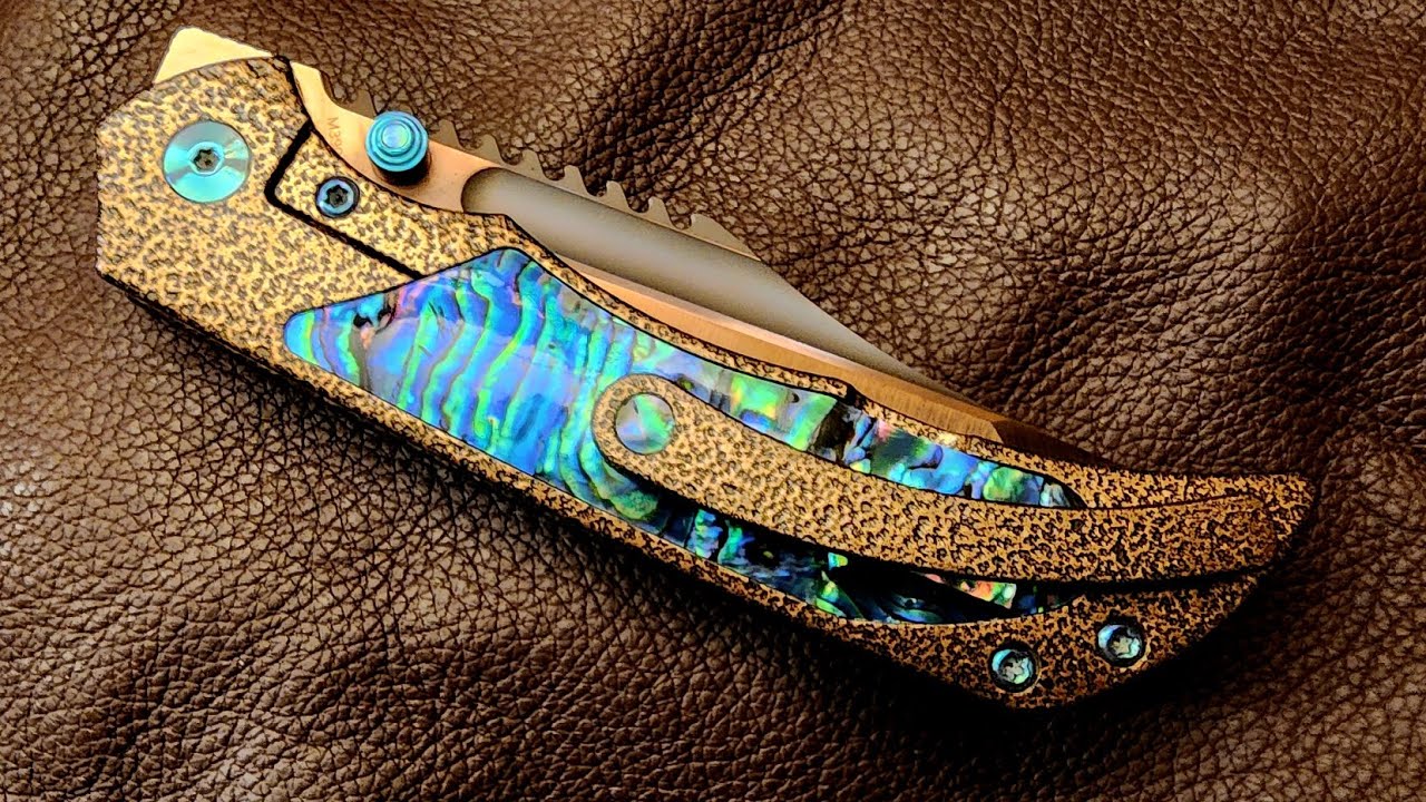 Merriken Ultimatem Knife Fully Customized With Real Abalone Inlays ...