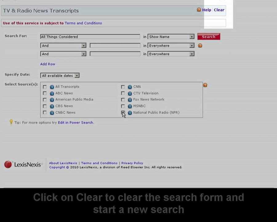 LexisNexis Academic: Finding Broadcast Transcripts - YouTube