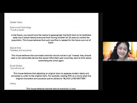 WSC Debate Speech Writing Class - YouTube