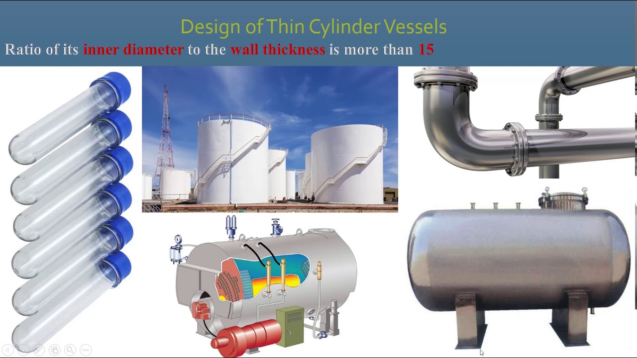 Design thin cylinder vessels - YouTube
