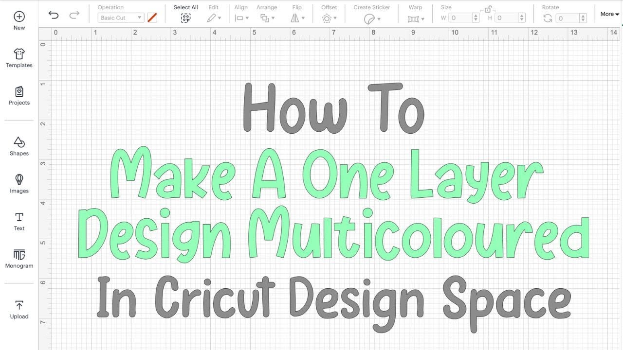 How To Make A One Colour Design Multicoloured In Cricut Design Space ...