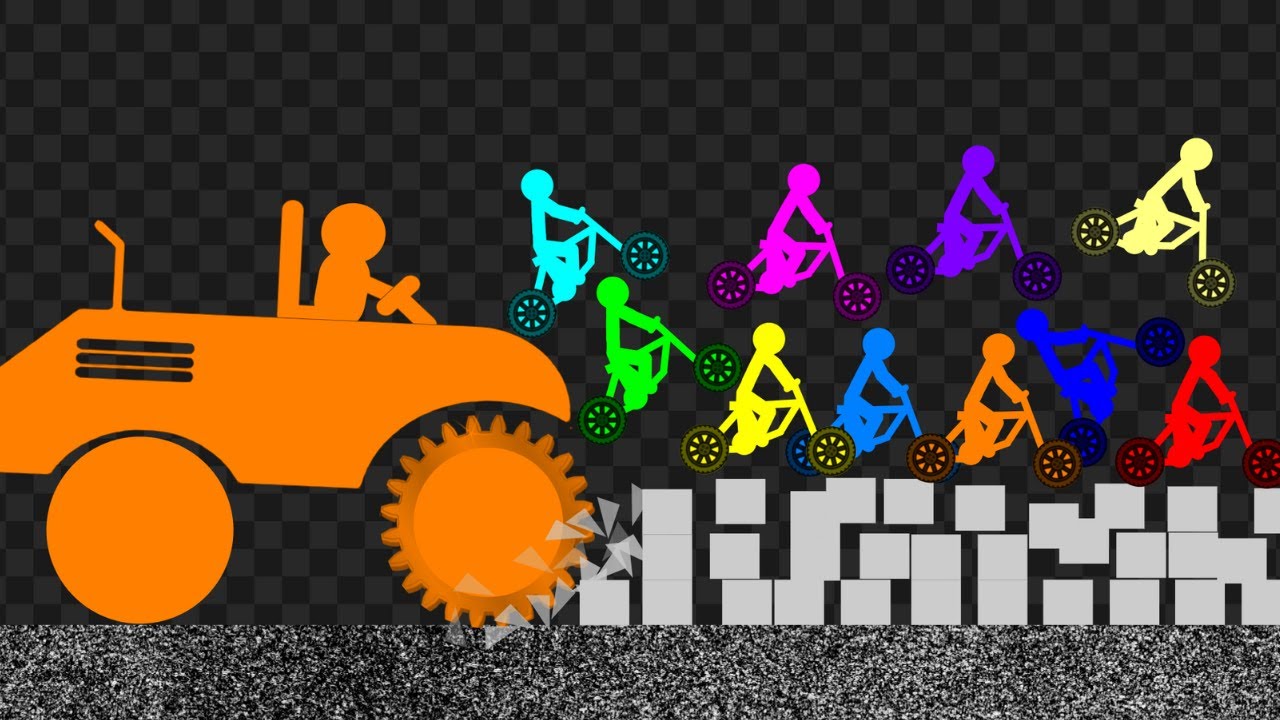 Survival Stickman Bicycle Race: Crushing Wheel - YouTube