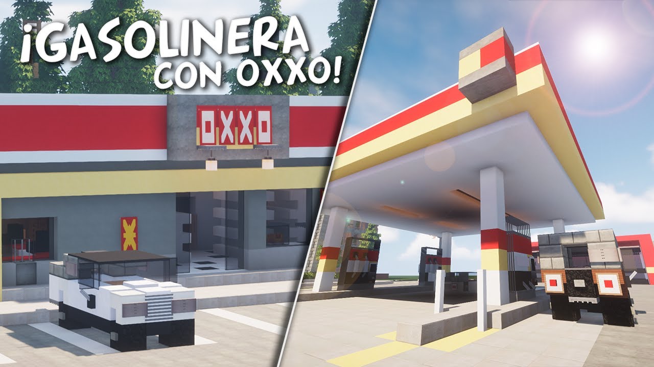Minecraft: UN OXXO CON GASOLINERA para la CIUDAD! (CON DECORACIÓN ...
