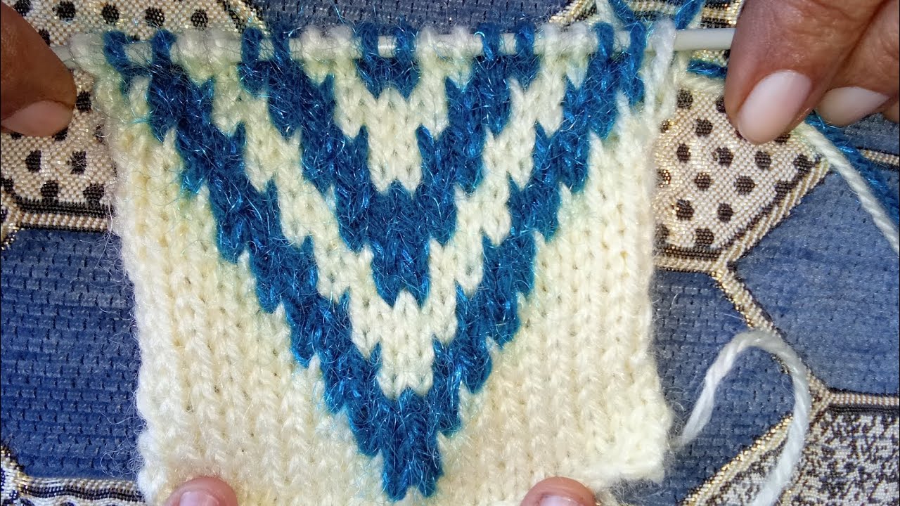 how to knit two 💛💙colour beautiful knitting design/pattern # ...