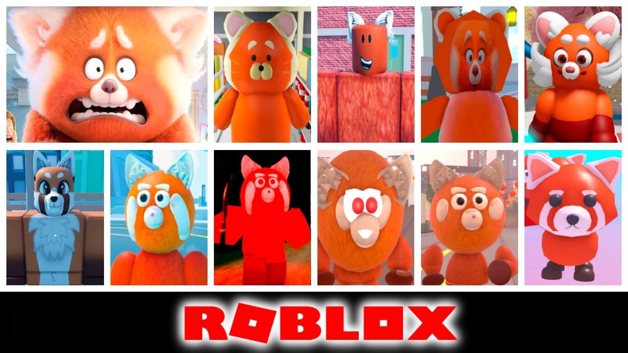 Roblox The Turning Red Panda in 30 Roblox Games - YouTube
