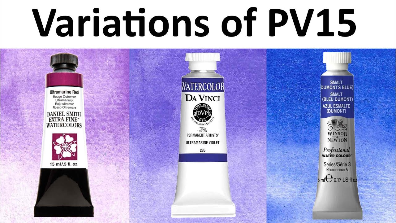 Variations of Ultramarine Violet PV15 Watercolor Comparison- Daniel ...