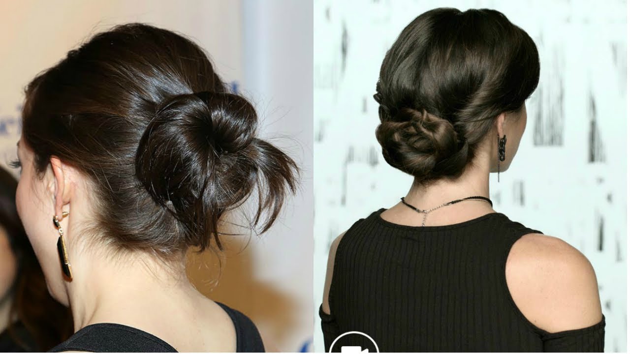 Easy Twisted bun hairstyle for short hair|Simple twisted bun hairstyle ...