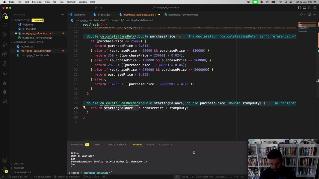 Build a Command-Line App with Dart (Mortgage Calculator) - YouTube