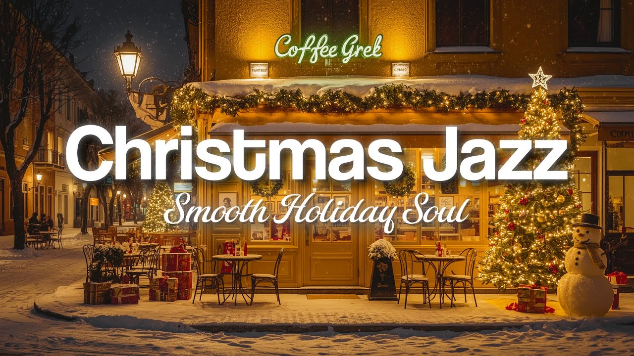 Smooth Christmas Jazz🎄Cozy Holiday Soul in a Snowy Cafe ️ - YouTube