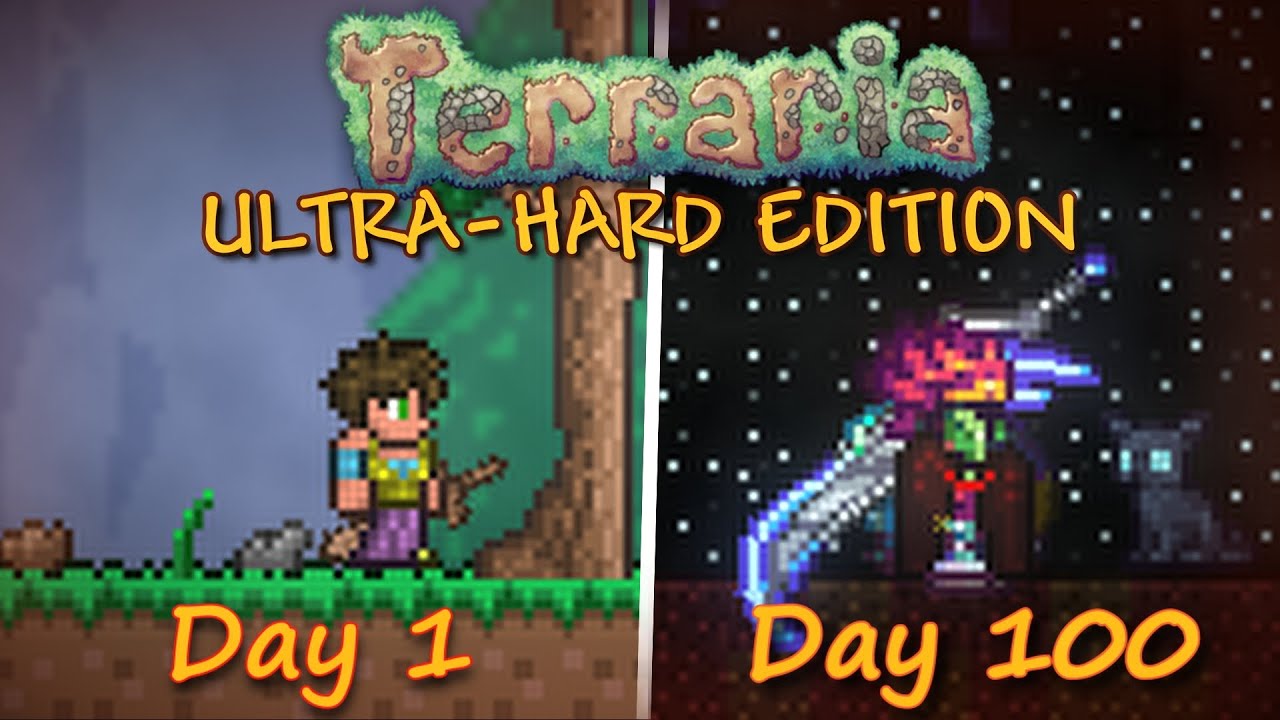 I spent 100 days in TERRARIAS HARDEST MODS (with guests) | Terraria 100 ...