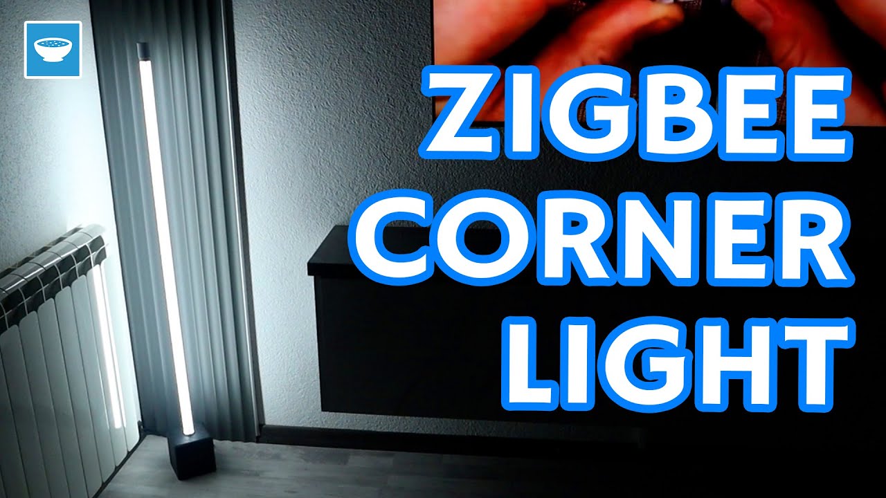 ZIgbee Corner Light with 3D printed base and T8 style LED - YouTube