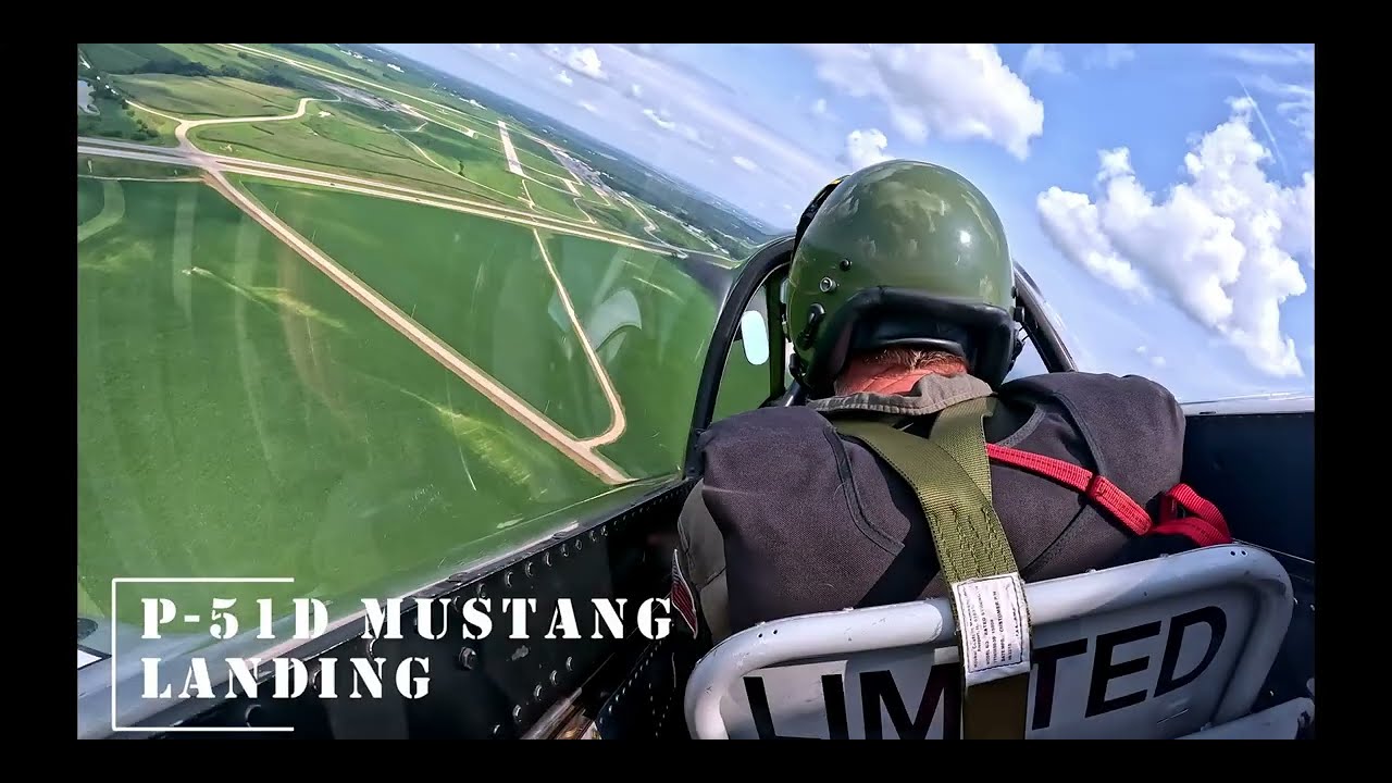 Final Approach: Cockpit View of P-51 Mustang "Gunfighter" Landing - YouTube