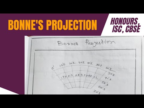 How To Draw Bonne's Projection | Map Projection | Geography Practical ...