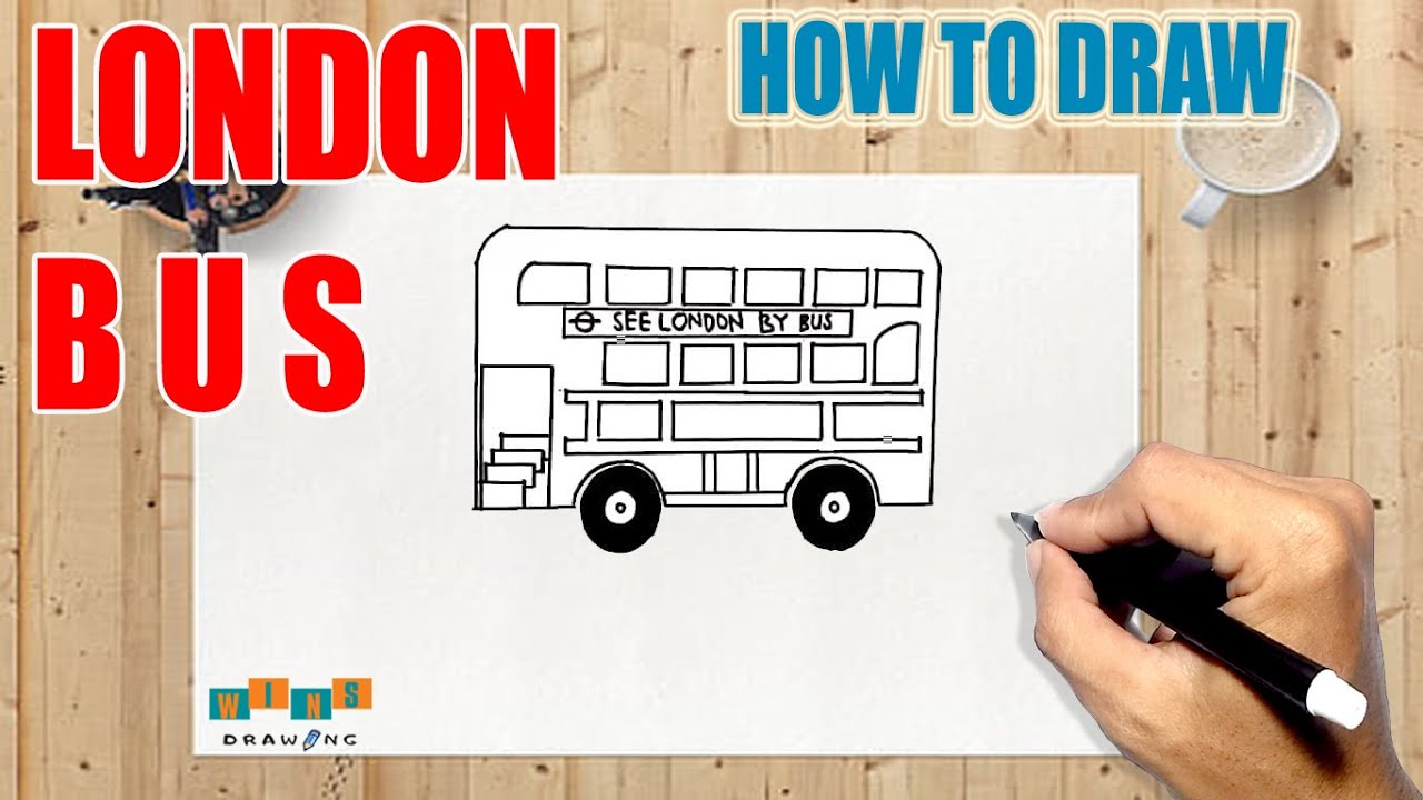 How to draw a london bus - YouTube