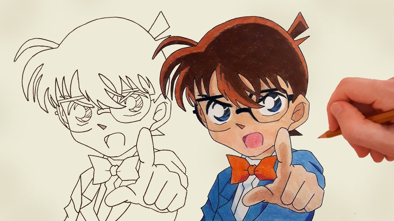 Drawing CONAN EDOGAWA: "There is always only one true" - YouTube