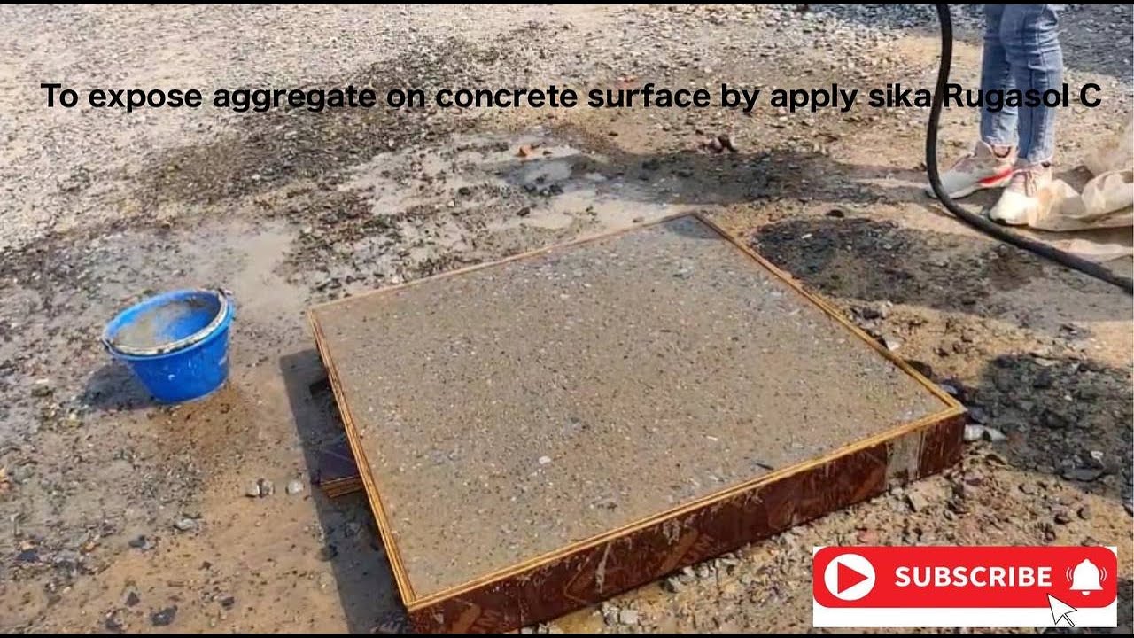 Testing To Expose Aggregate On Surface Of Concrete By Apply Sika ...