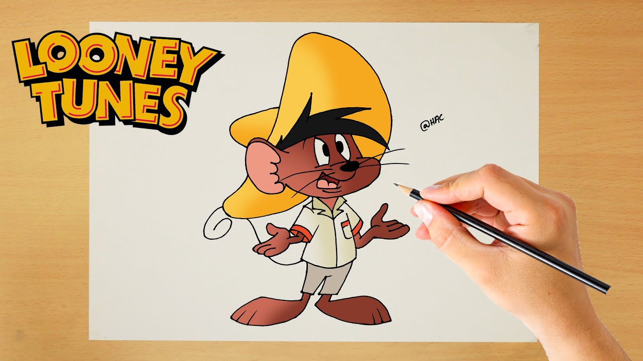 How to Speedy Gonzales | Looney tunes| Step by step (Easy Drawing ...