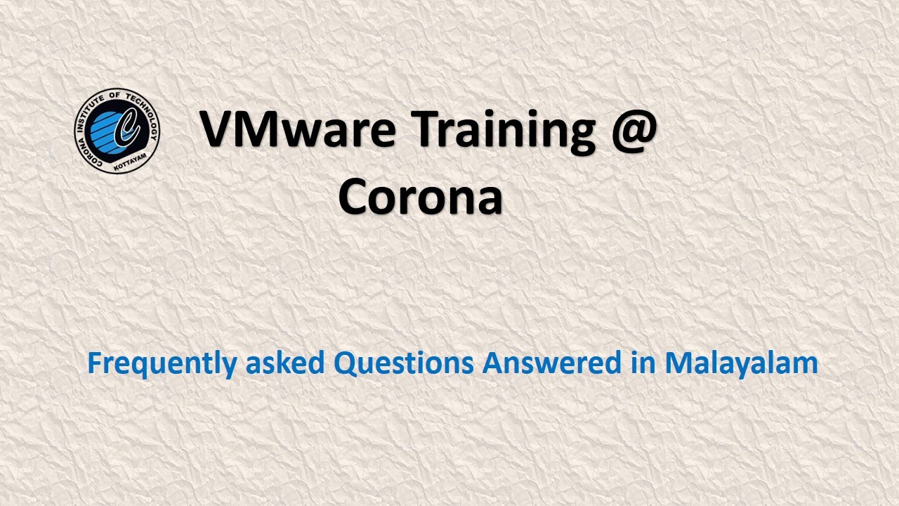 VMware Study @ Corona Institute - YouTube