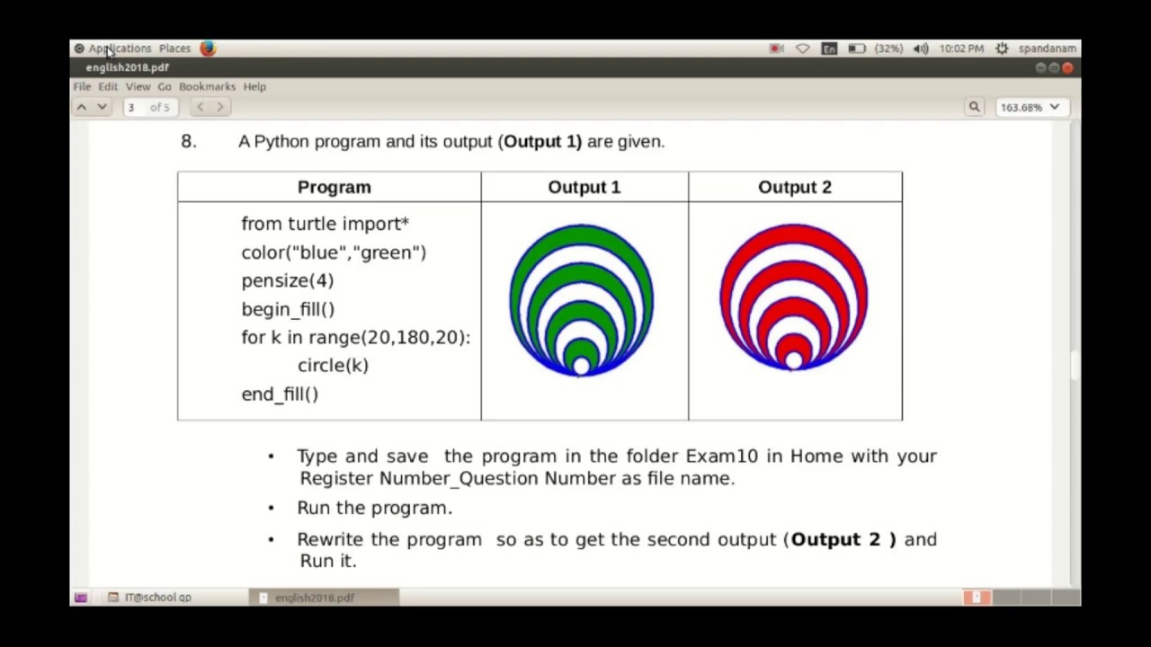 Python Programme To Change The Fill Colour Of A Pattern IDLE YouTube Python Programme To Change The Fill Colour Of A Pattern IDLE YouTube