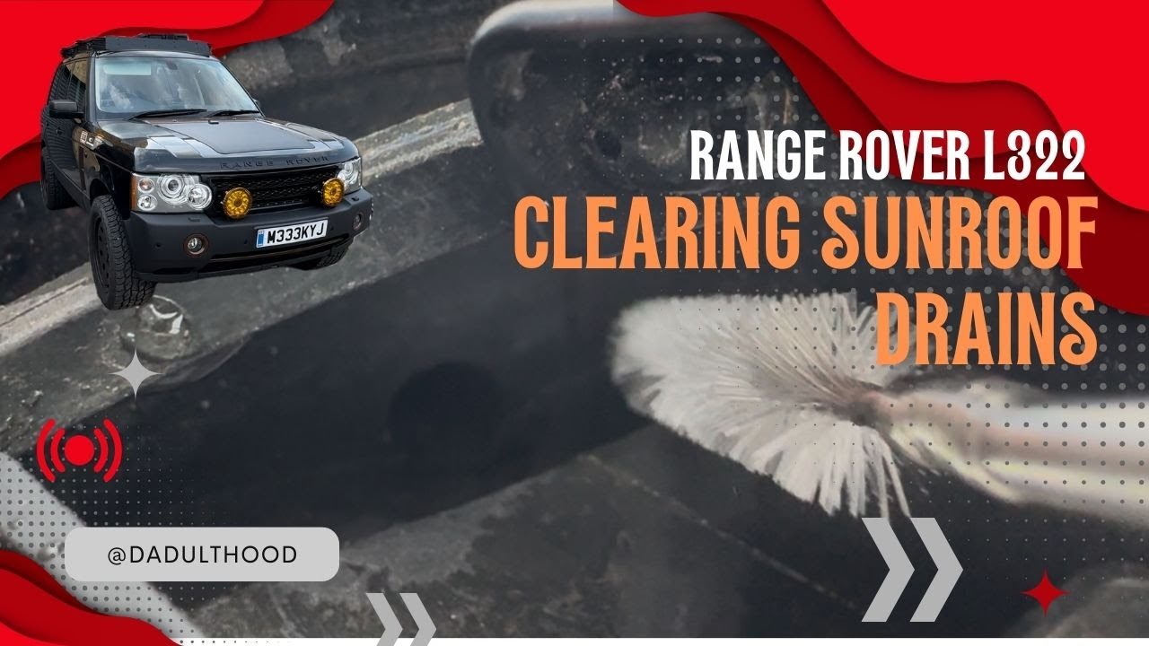 Clearing blocked sunroof drains on my L322 Range Rover - YouTube
