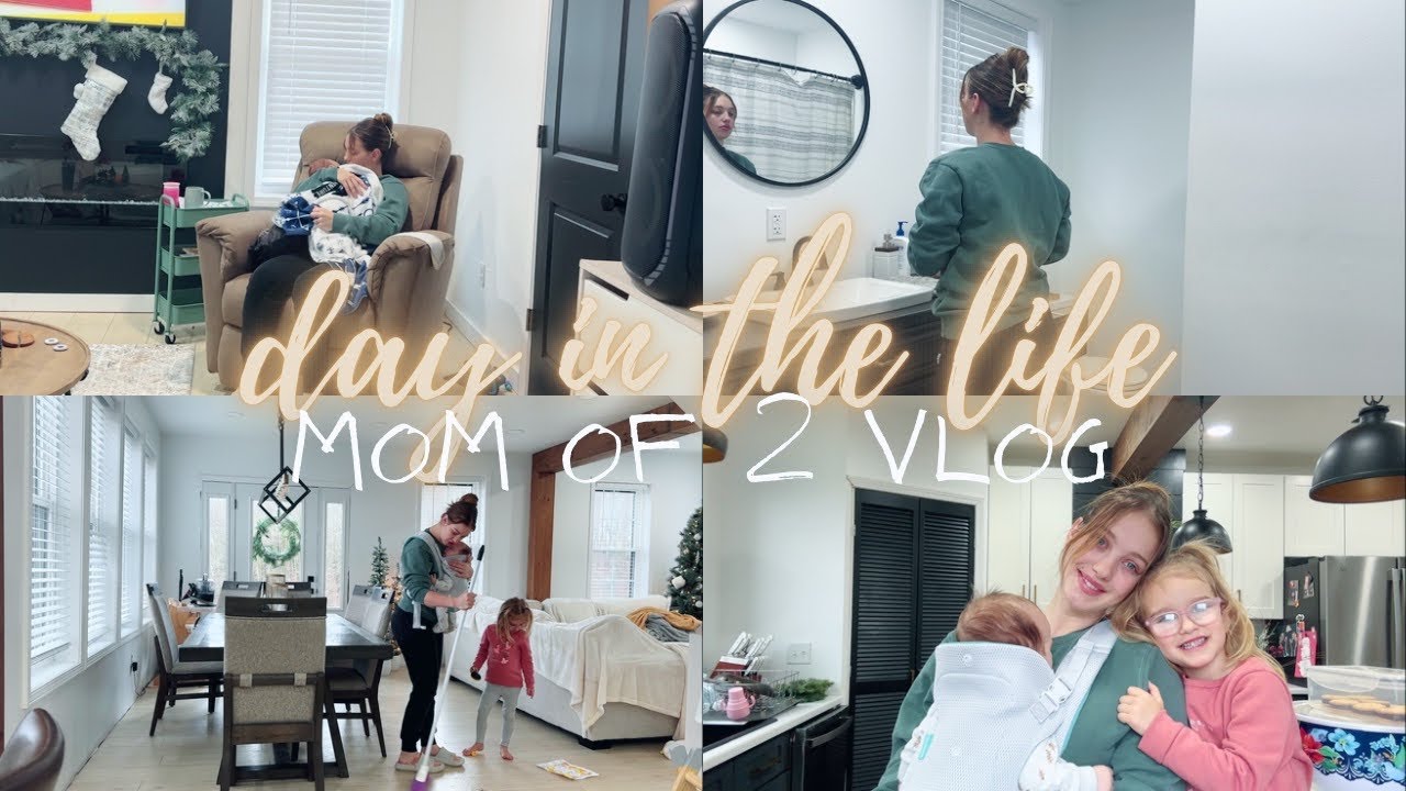 Day in my life with a newborn and a toddler! Cleaning, mom life, sahm ...