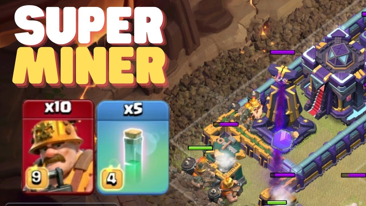 TH15 & TH14 Made Easy With This Super Miner Attack Strategy - YouTube