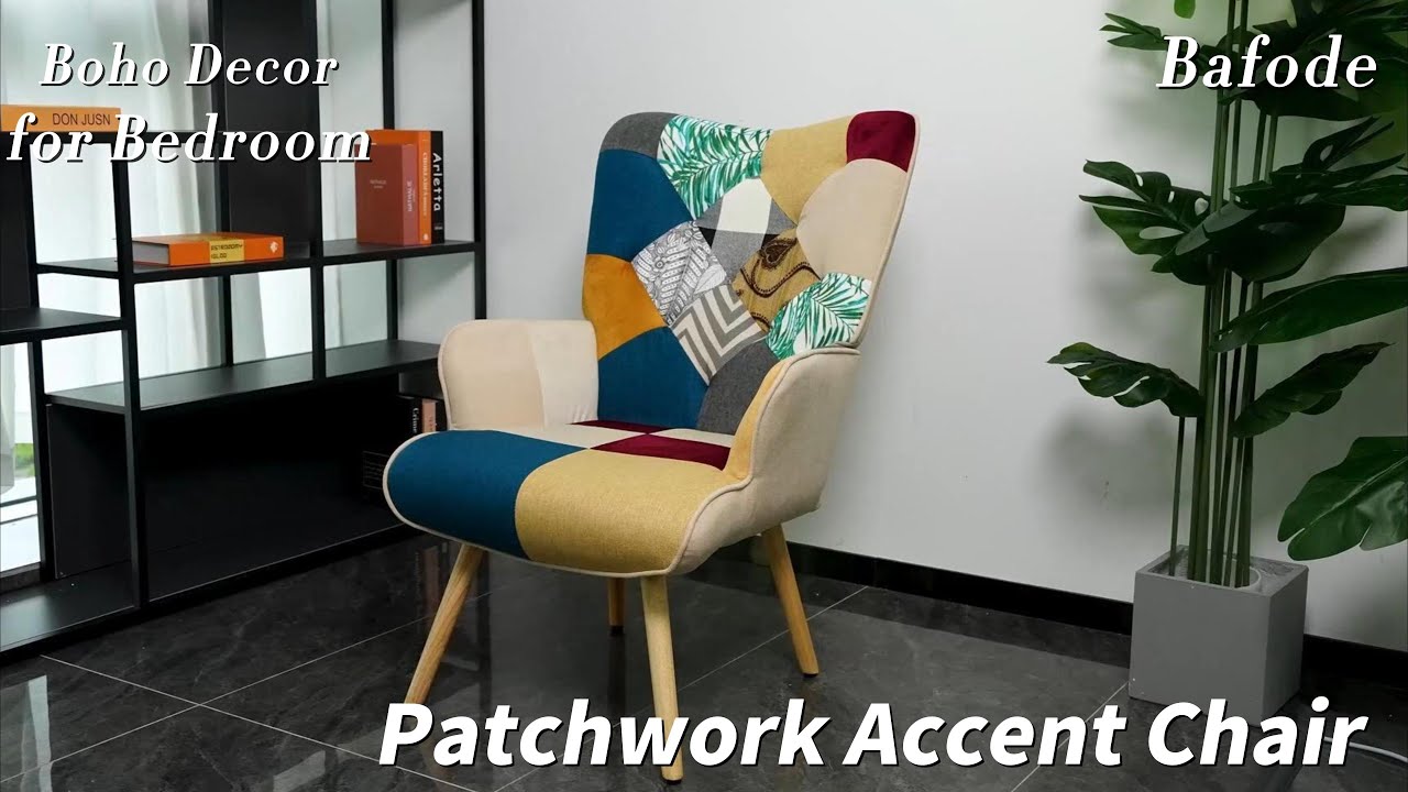 Bafode Patchwork Accent Chair, Boho Decor for Bedroom - Demo Video - YouTube