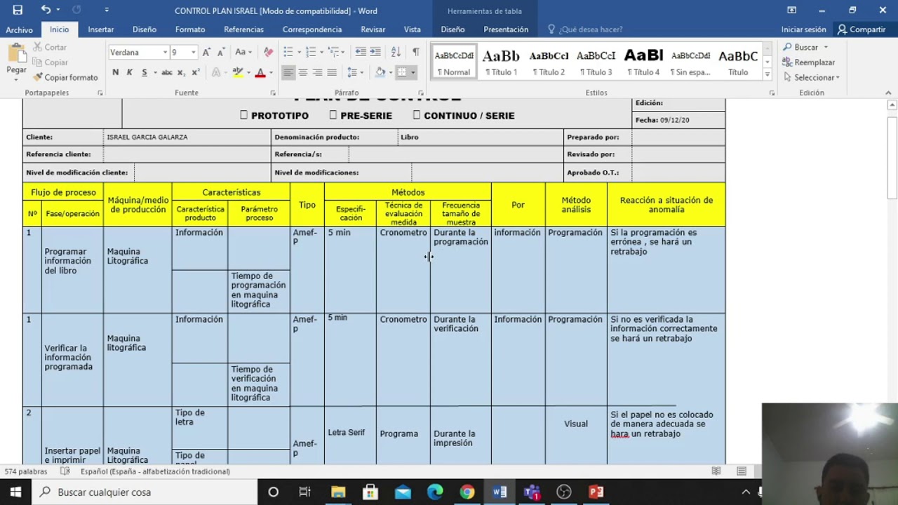 CONTROL PLAN DEL PROCESO DE UN LIBRO - YouTube