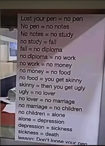Life lesson don't lose your pen - YouTube