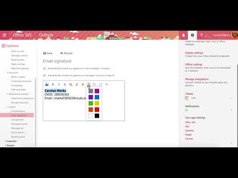 Create and Edit Email Signature for NSU Email - YouTube