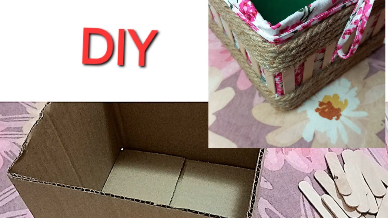 DiY We always need a Storage Box. DiY from out of waste. Beautiful ...