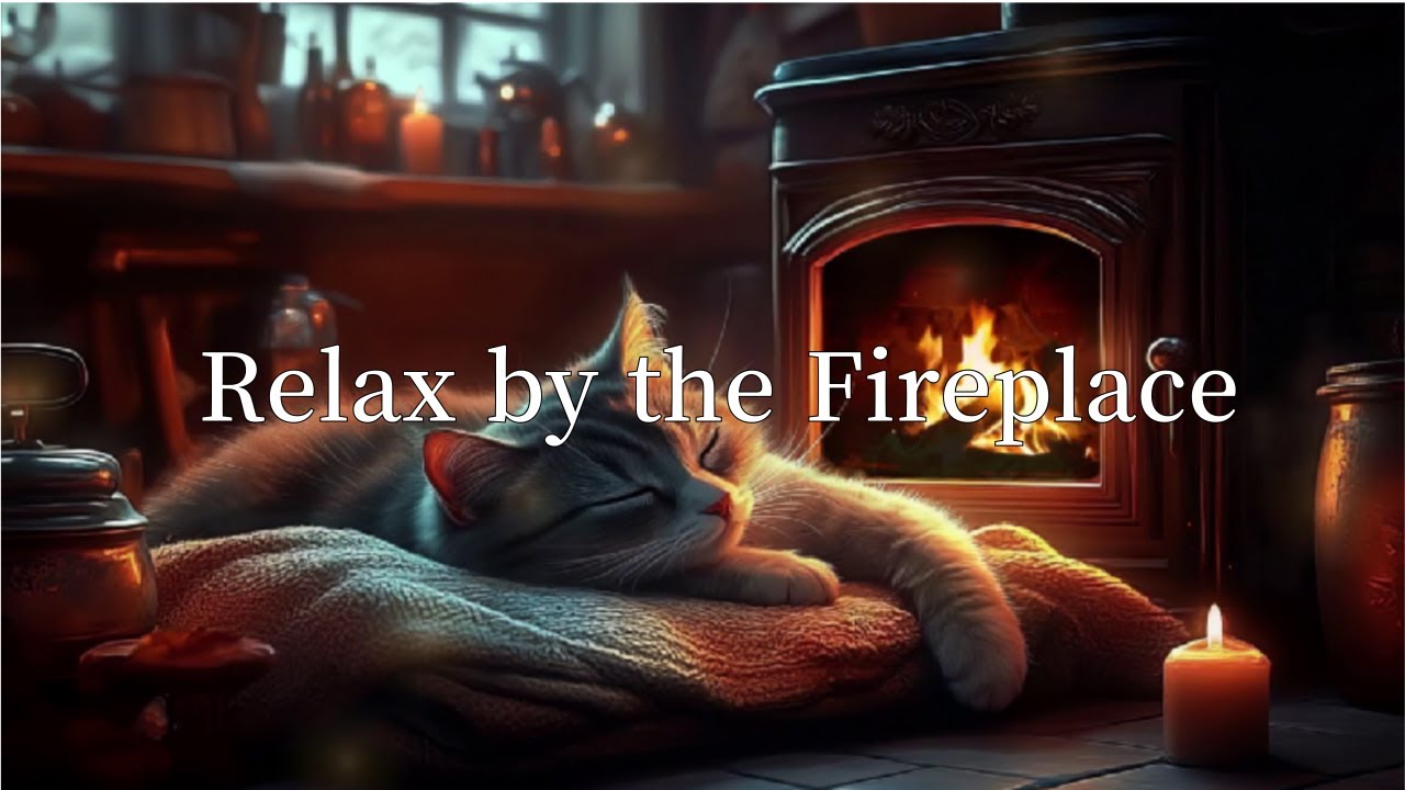 ASMR) Cozy Fireplace Ambience with Crackling Fire | Relax, Sleep, Study ...