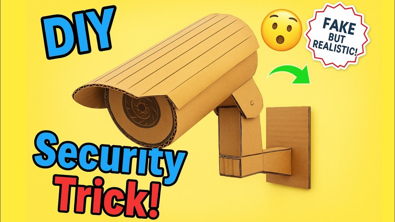 "How to Make a Realistic DIY CCTV Camera from Cardboard | Easy Home ...