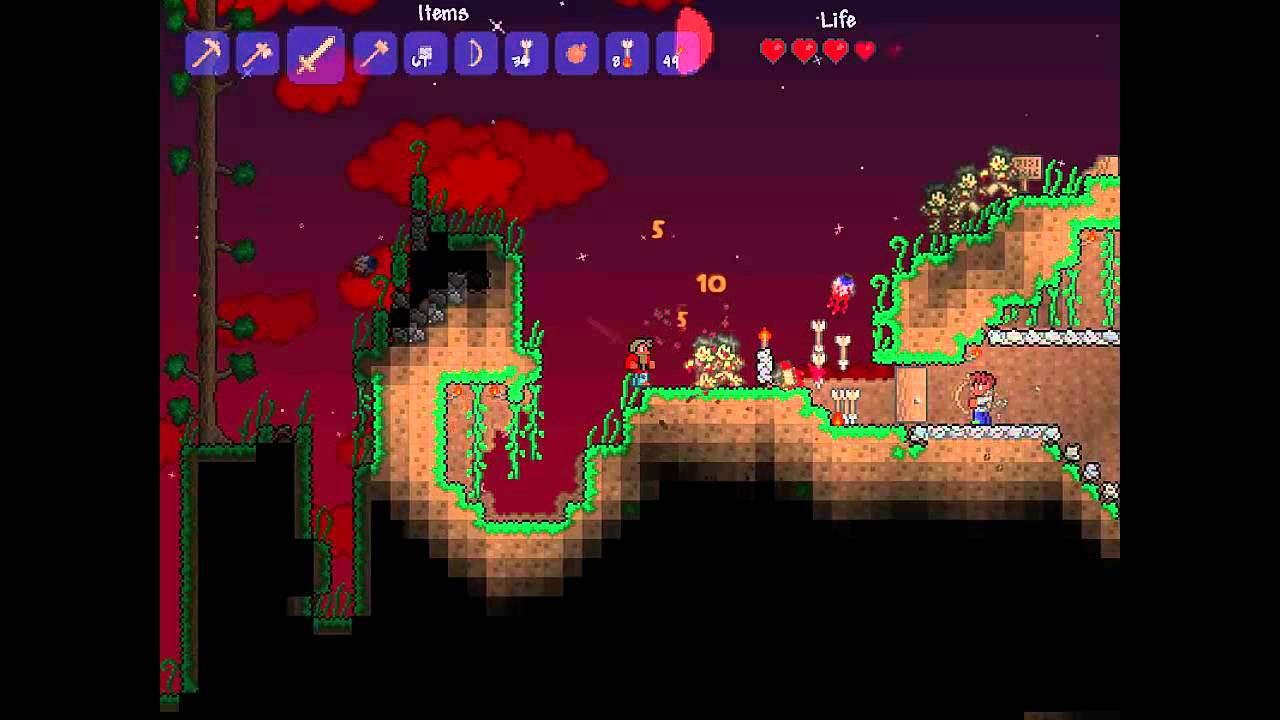 Terraria - Blood Moon - YouTube