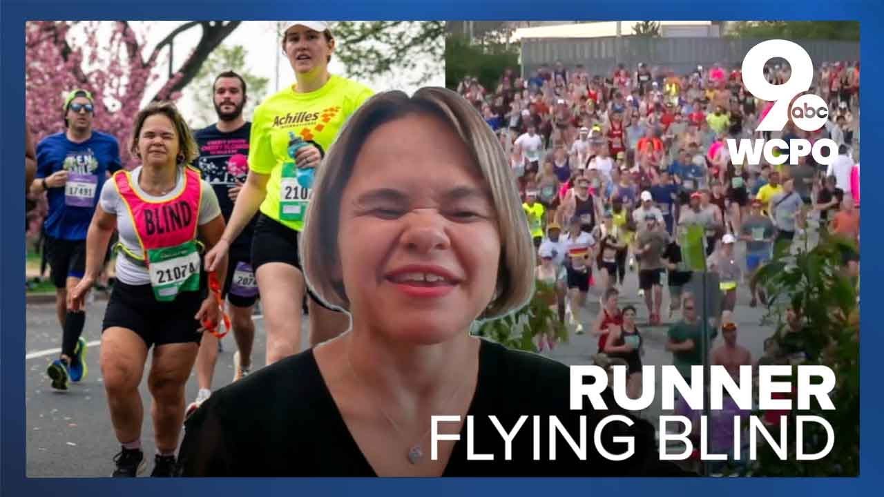 Blind runner excited to cross Flying Pig Marathon off her running ...