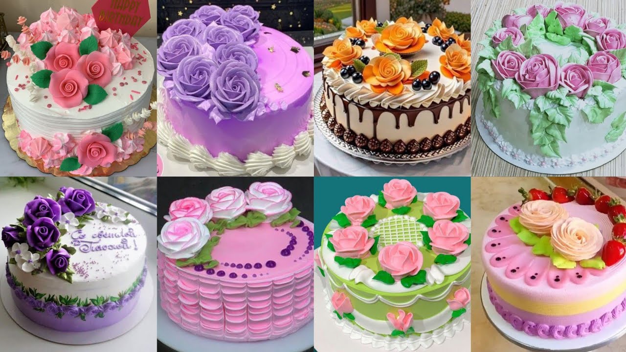 👌Most Beautiful Flower Cake Design/Flower Cake Decorating Ideas/Flower ...