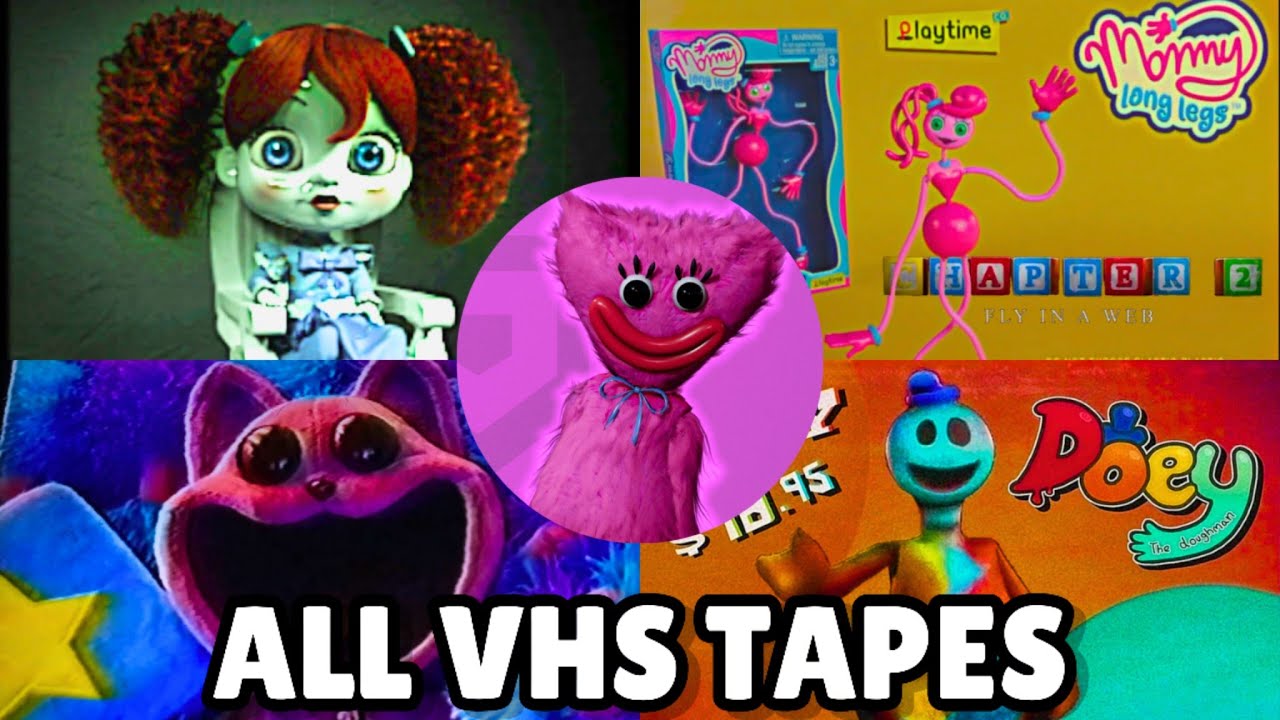 POPPY PLAYTIME CHAPTER 1-4 ALL COMMERCIAL VHS TAPES - YouTube