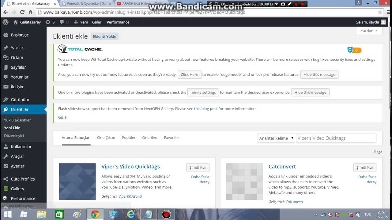 wordpress e Viper's Video Quicktags eklentisi ekleme - YouTube