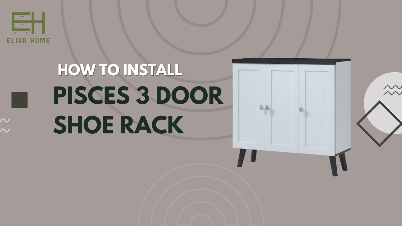 ELISA HOME | PISCES 3 DOOR SHOE RACK - YouTube